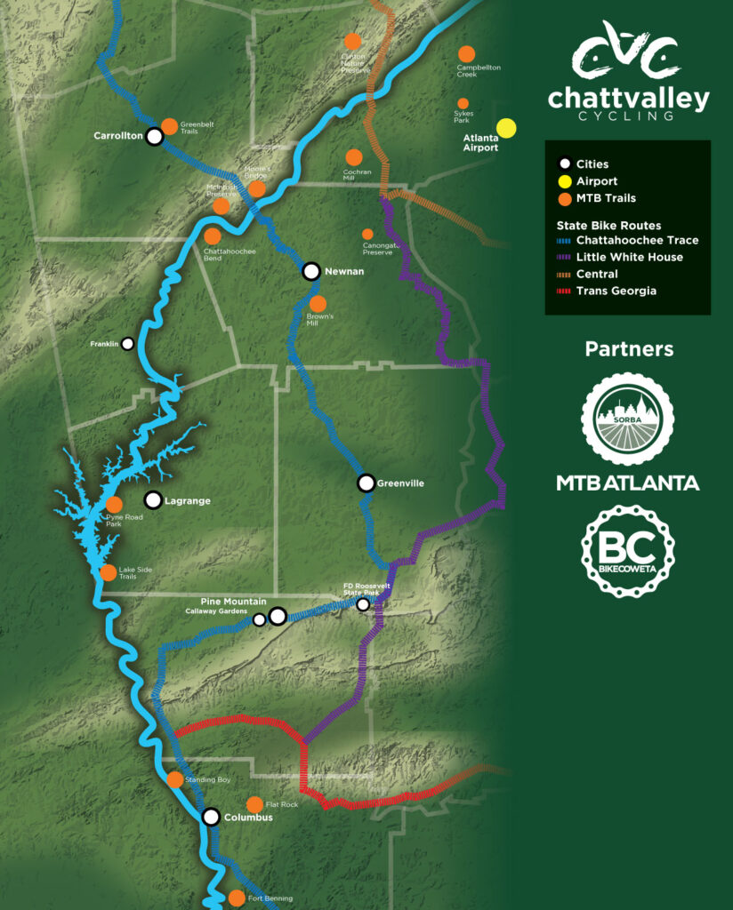ChattValley Map - Bike Coweta